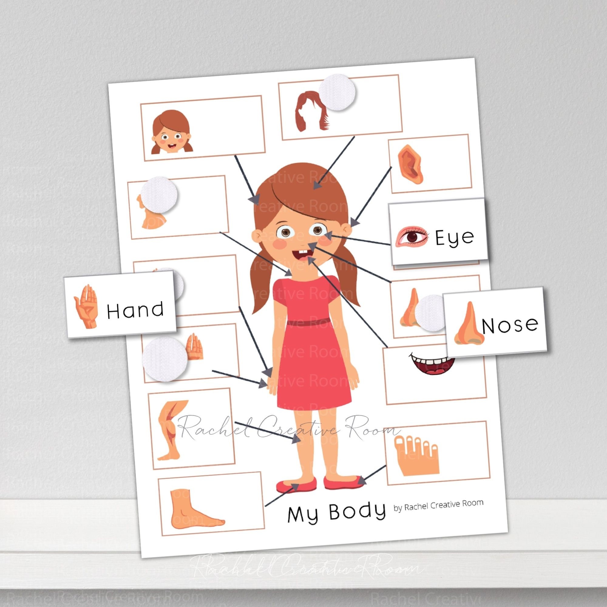 Body Matching Educational Activity Toddler Busy Printable My - Etsy