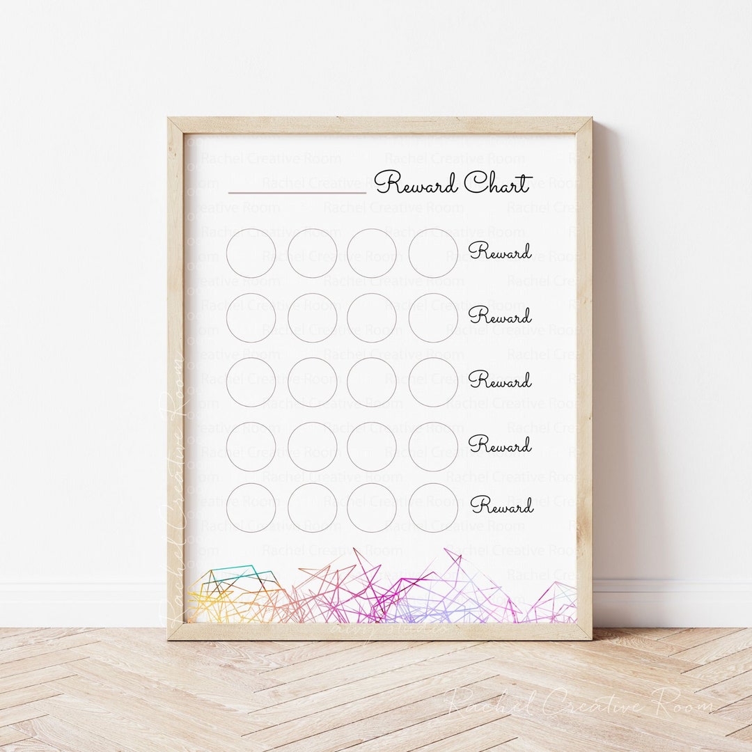 Printable Colorful Reward Chart Printable Reward Chart Motivation Chart ...