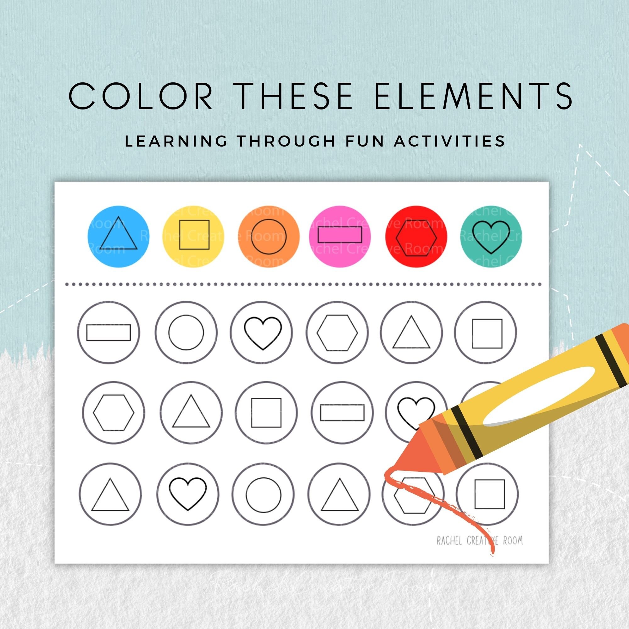 Coloring Activities Bundle Printable | Shapes | Numbers | Animals ...