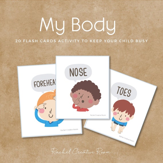 My Body Fun Educational Flashcard Science Activity Game | Etsy