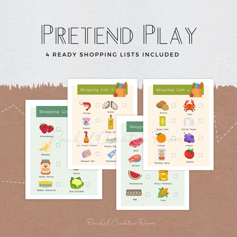 Educational Pretend Play at Grocery Store Bundle Printable ...