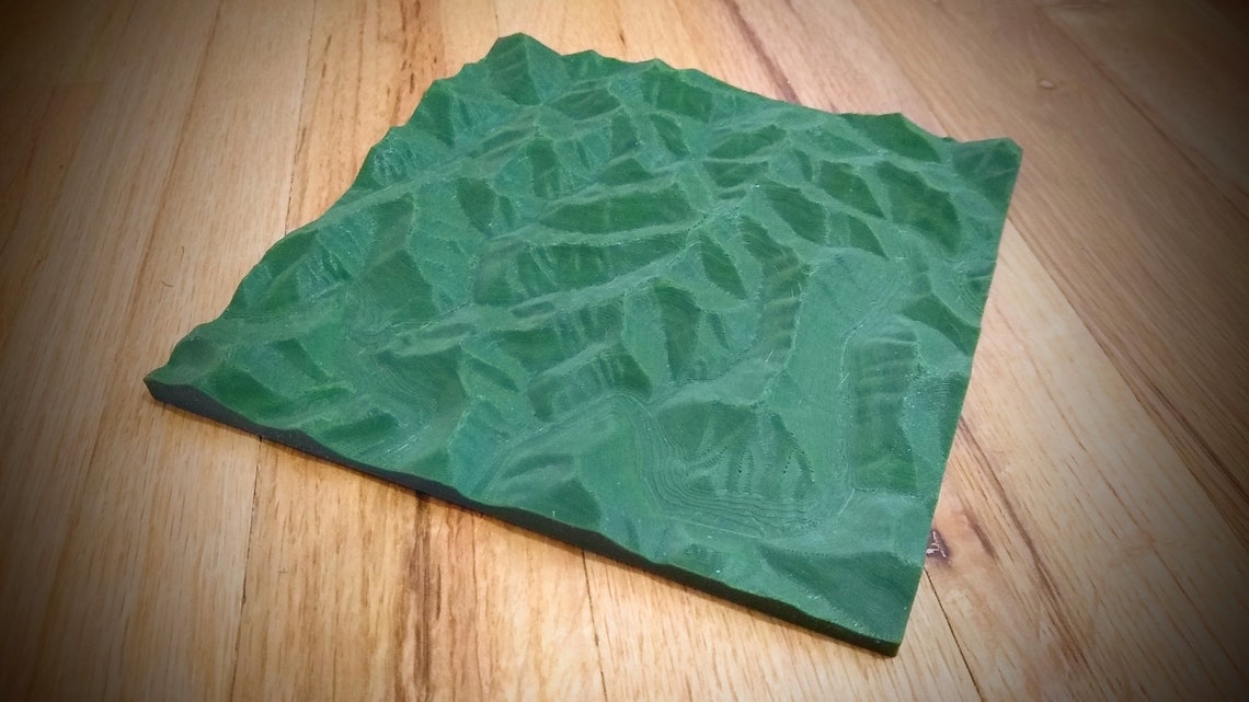 Custom 3d-printed Topographical Maps of ANYWHERE - Etsy