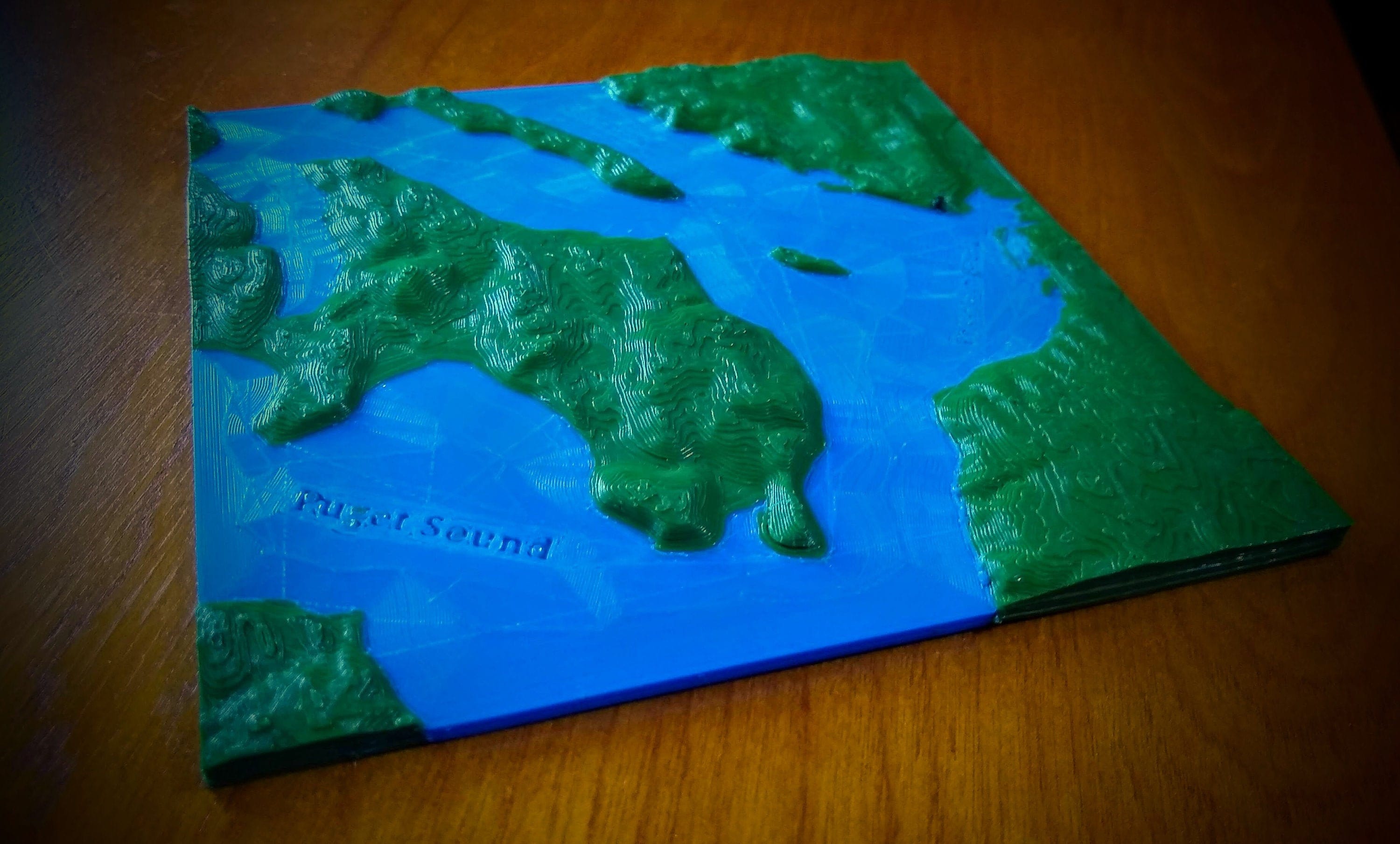 Custom 3d-printed Topographical Maps of ANYWHERE (multicolor) - Etsy