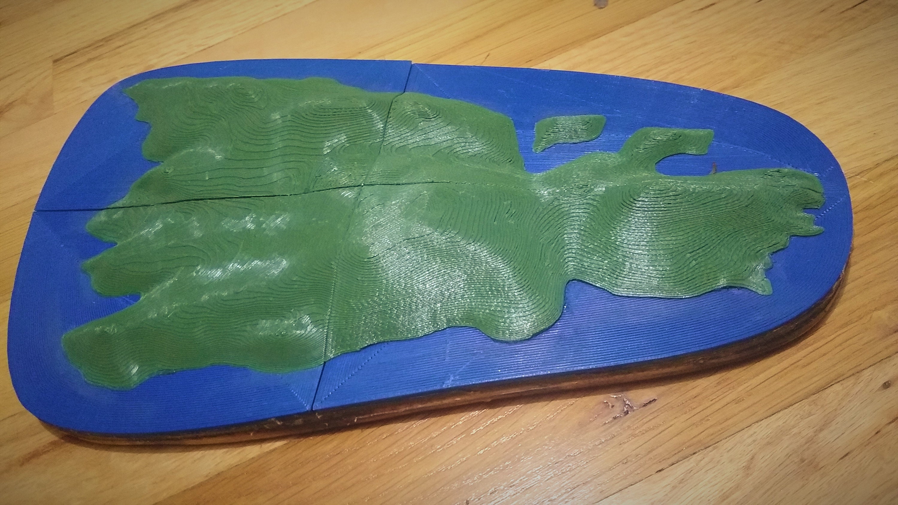 Custom 3d-printed Topographical Maps of ANYWHERE (multicolor and Multi ...