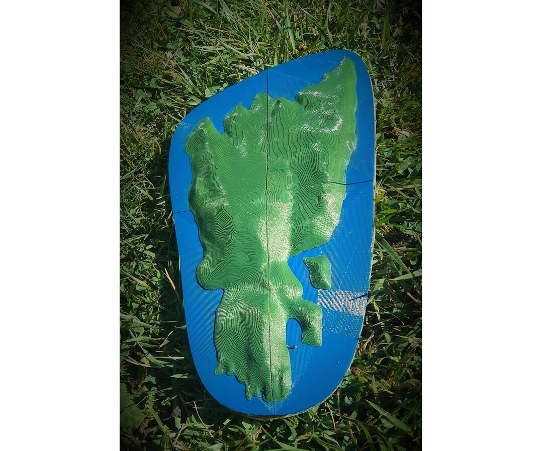Custom 3d-printed Topographical Maps of ANYWHERE (multicolor and Multi ...