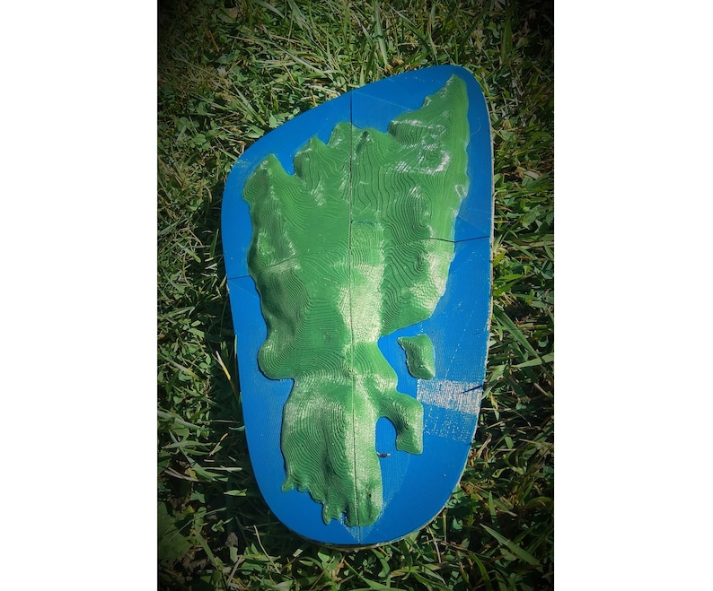 Mapas topográficos personalizados impresos en 3D de ANYWHERE MultiColor ...
