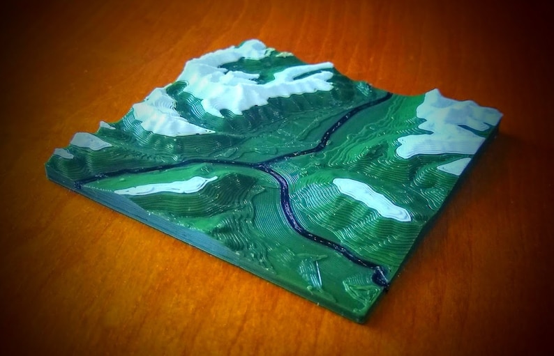 Custom 3d-printed Topographical Maps of ANYWHERE (multicolor) - Etsy