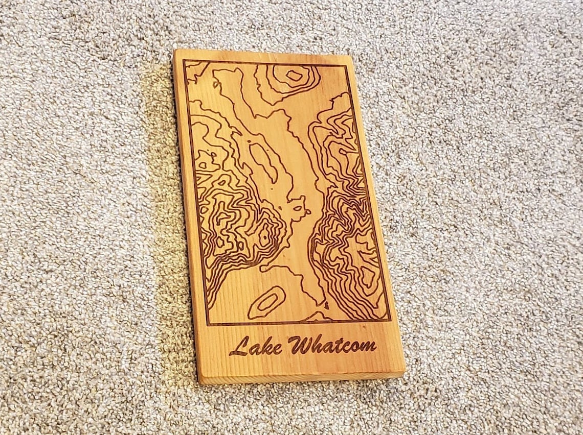 Custom Laser Engraved Topographical Maps of ANYWHERE - Etsy