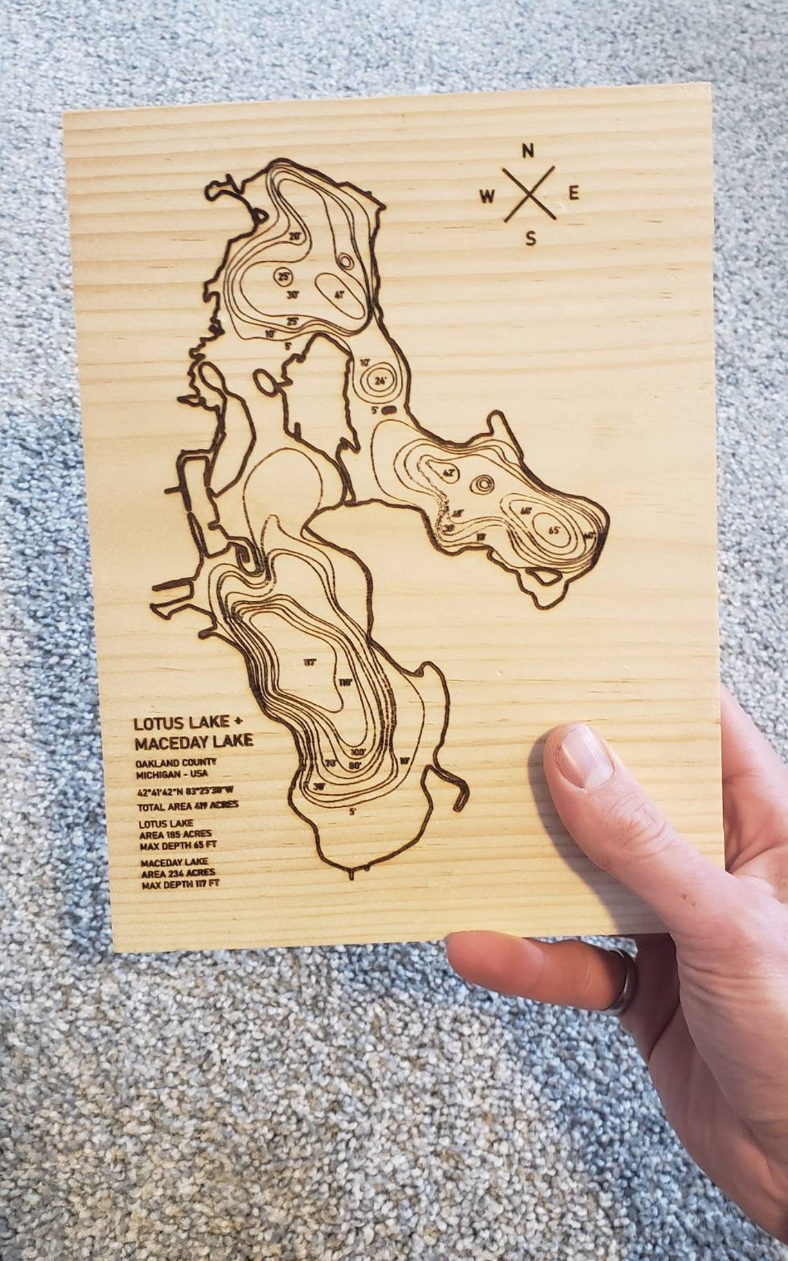 Custom Laser Engraved Topographical Maps of ANYWHERE - Etsy