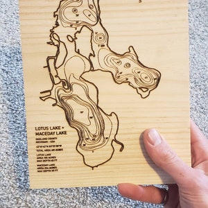 Custom Laser Engraved Topographical Maps of ANYWHERE - Etsy
