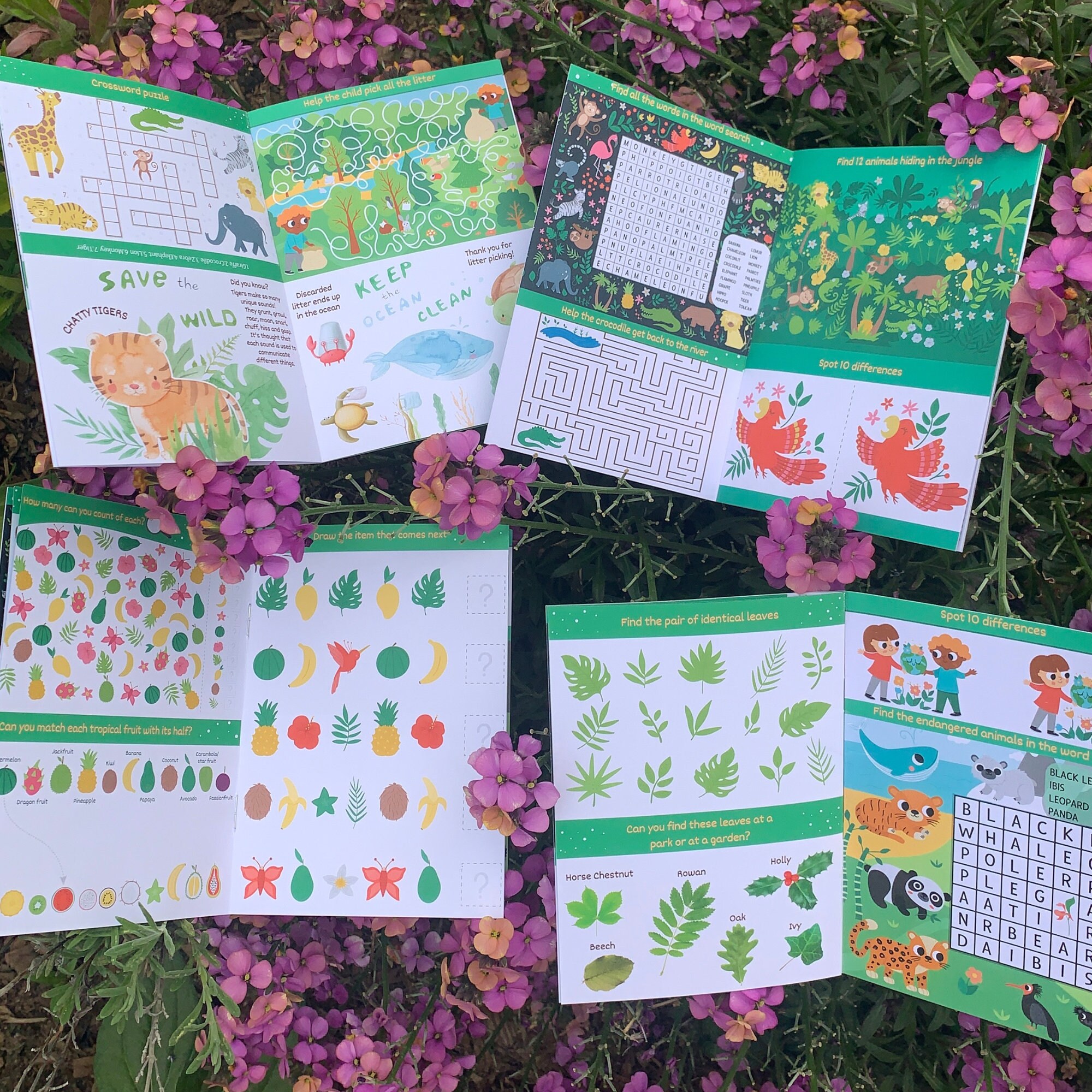 Tropical Jungle Animals Activity Booklet Kids Age 3-7 Eco - Etsy