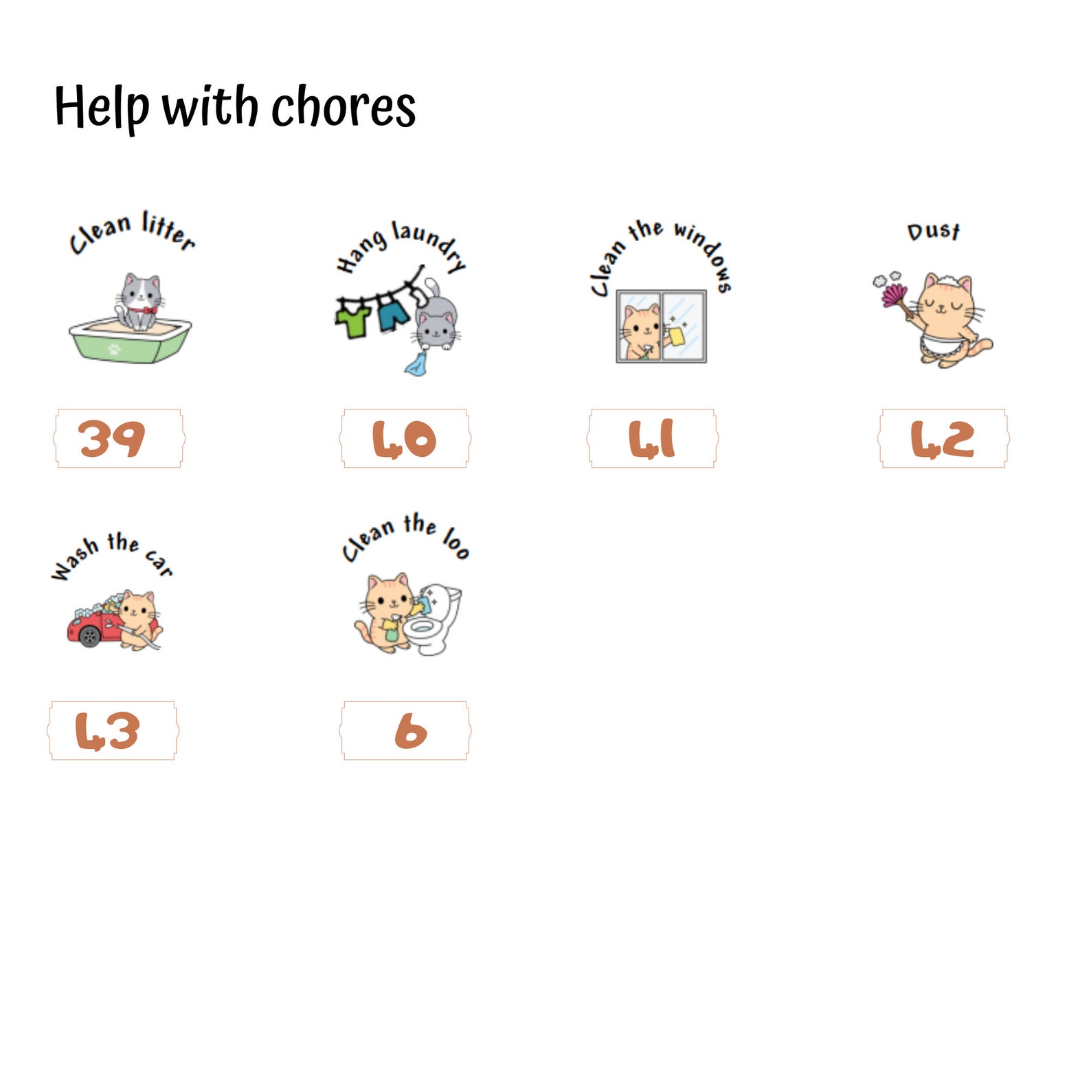 Chore Tokens Choose Your Own Customised Personalised - Etsy UK