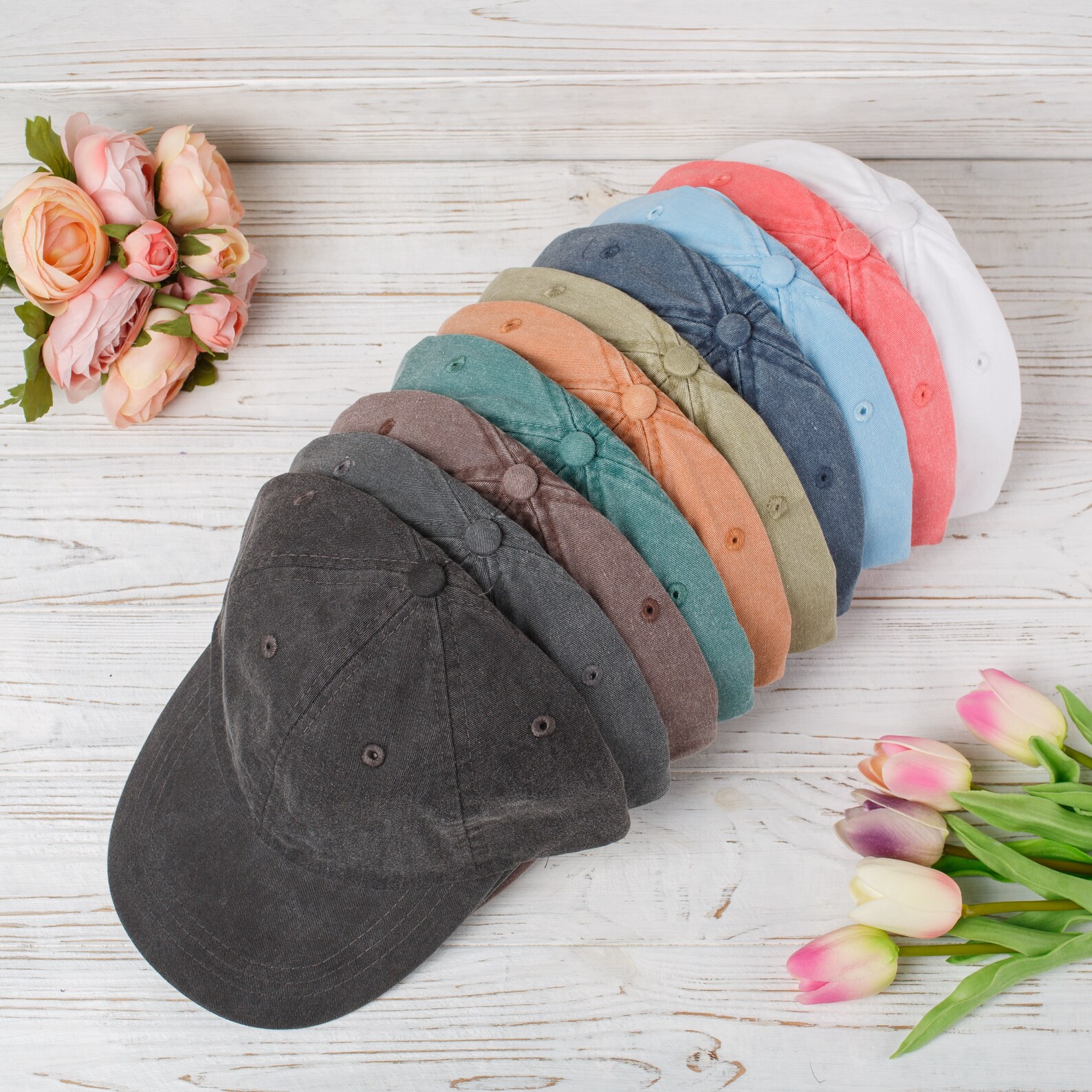 Hand Stitched Flower Hat, Embroidered Baseball Cap, Custom Embroidery ...