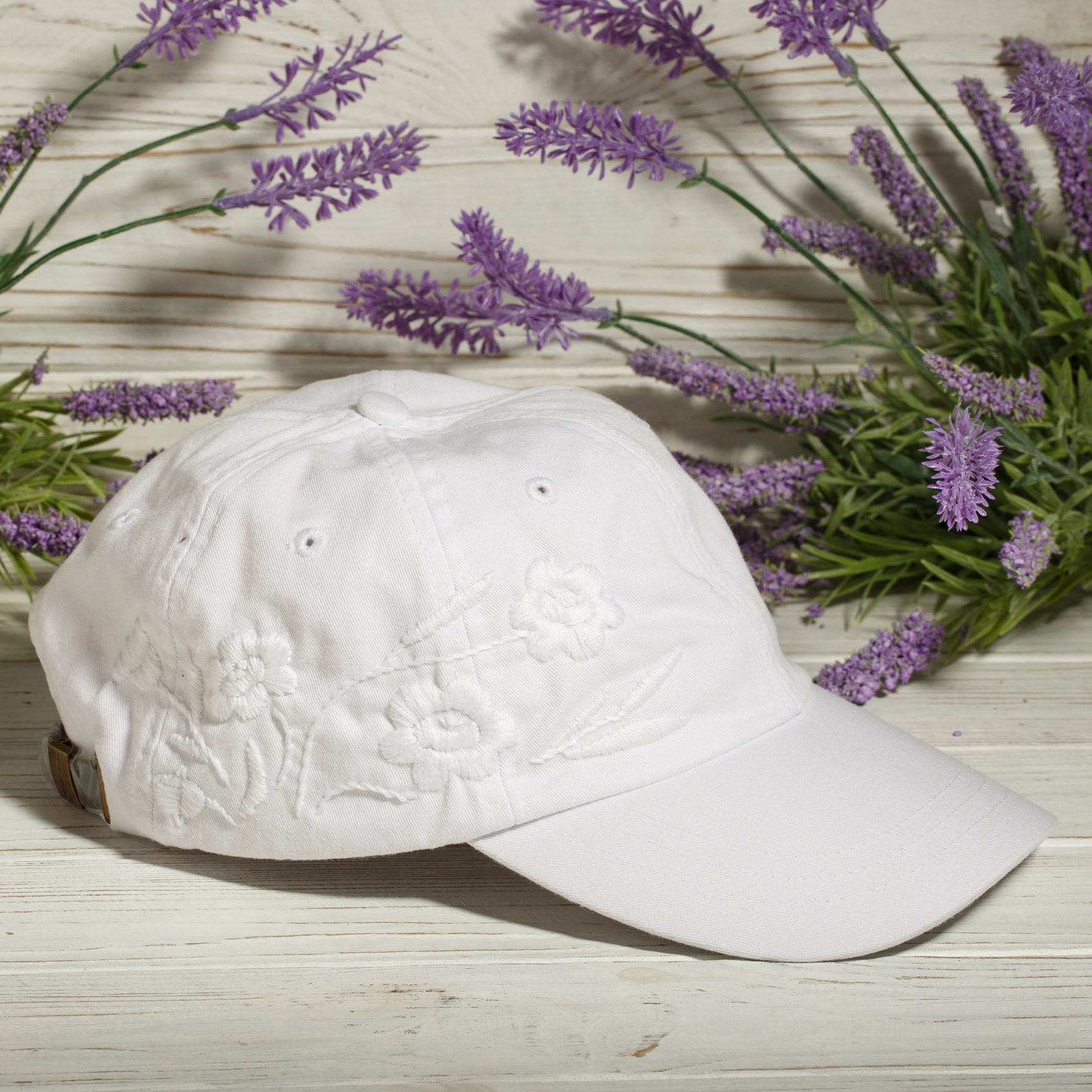 Hand Embroidered Flower Custom Baseball Cap, Stitched Hat With Floral ...