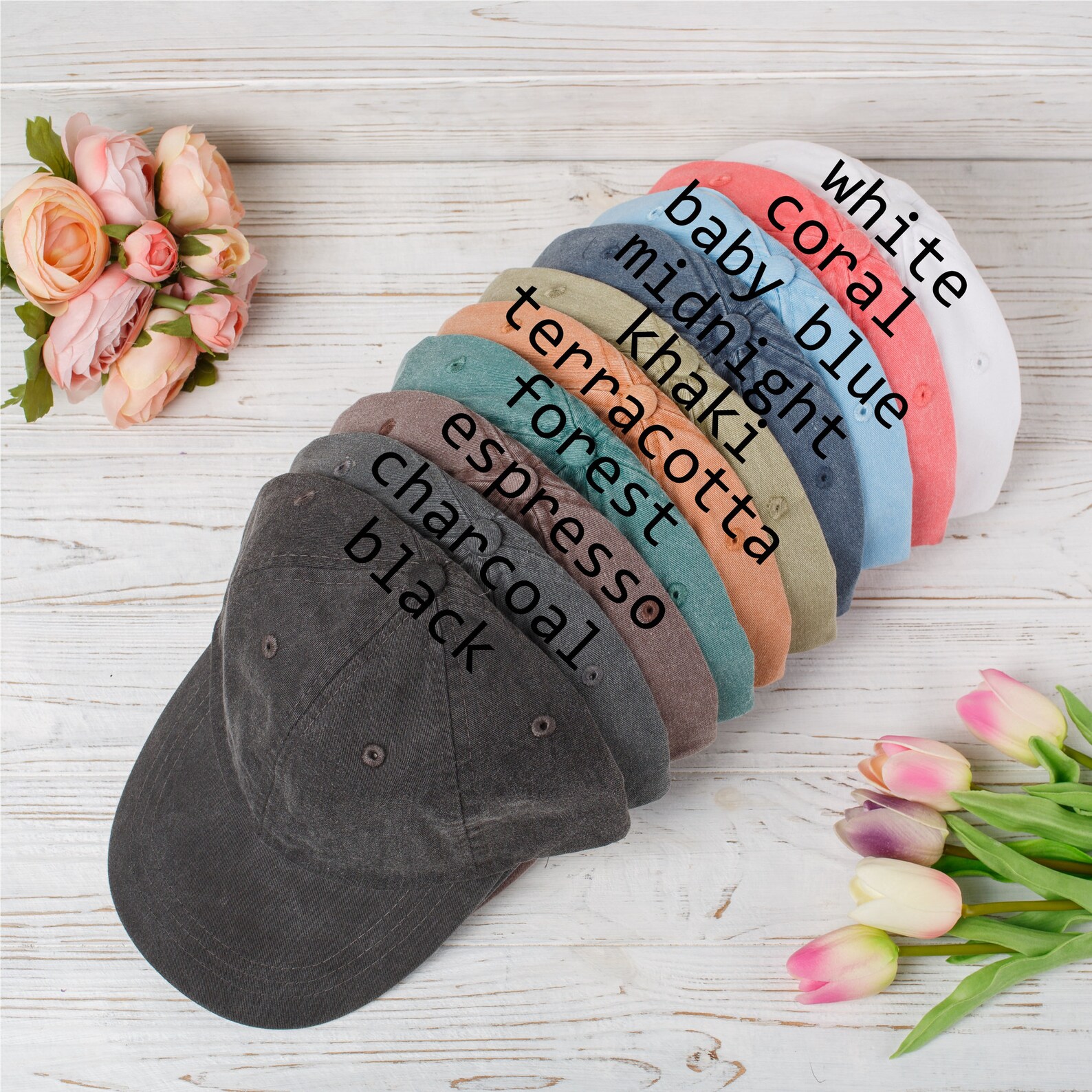 Flower Embroidery Women Baseball Cap Hand Stitched Hat With - Etsy