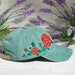 Rose embroidery vintage baseball cap hand stitched hat with - Etsy México