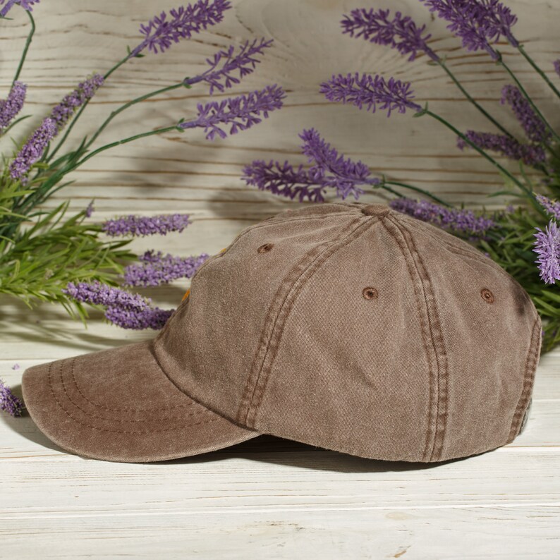 Hand Stitched Flower Hat Embroidered Baseball Cap Custom - Etsy