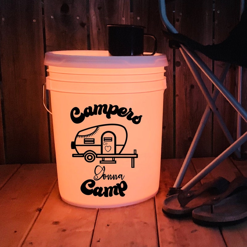 Light up Camp Bucket - Etsy