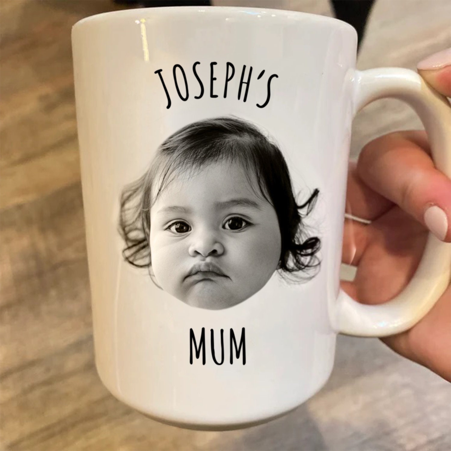 Custom Baby Face Mug Baby Photo Mug Mug with Baby Picture Face on mug ...