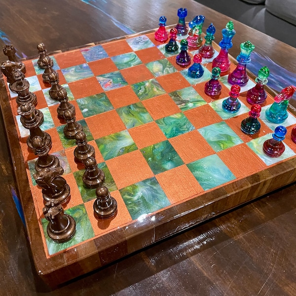 Epoxy Resin Chess Board - Etsy