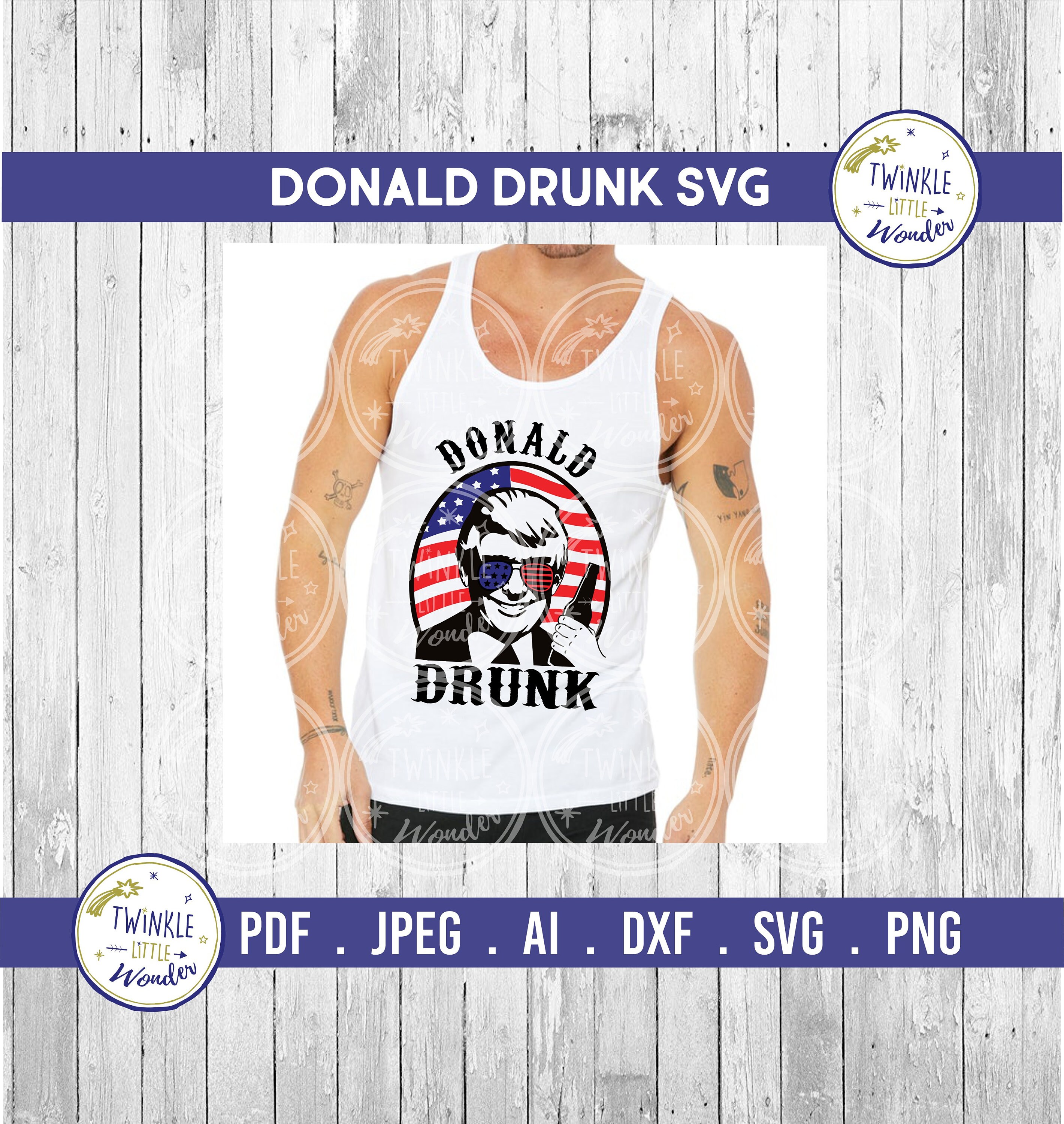 DONALD DRUNK SVG - Etsy