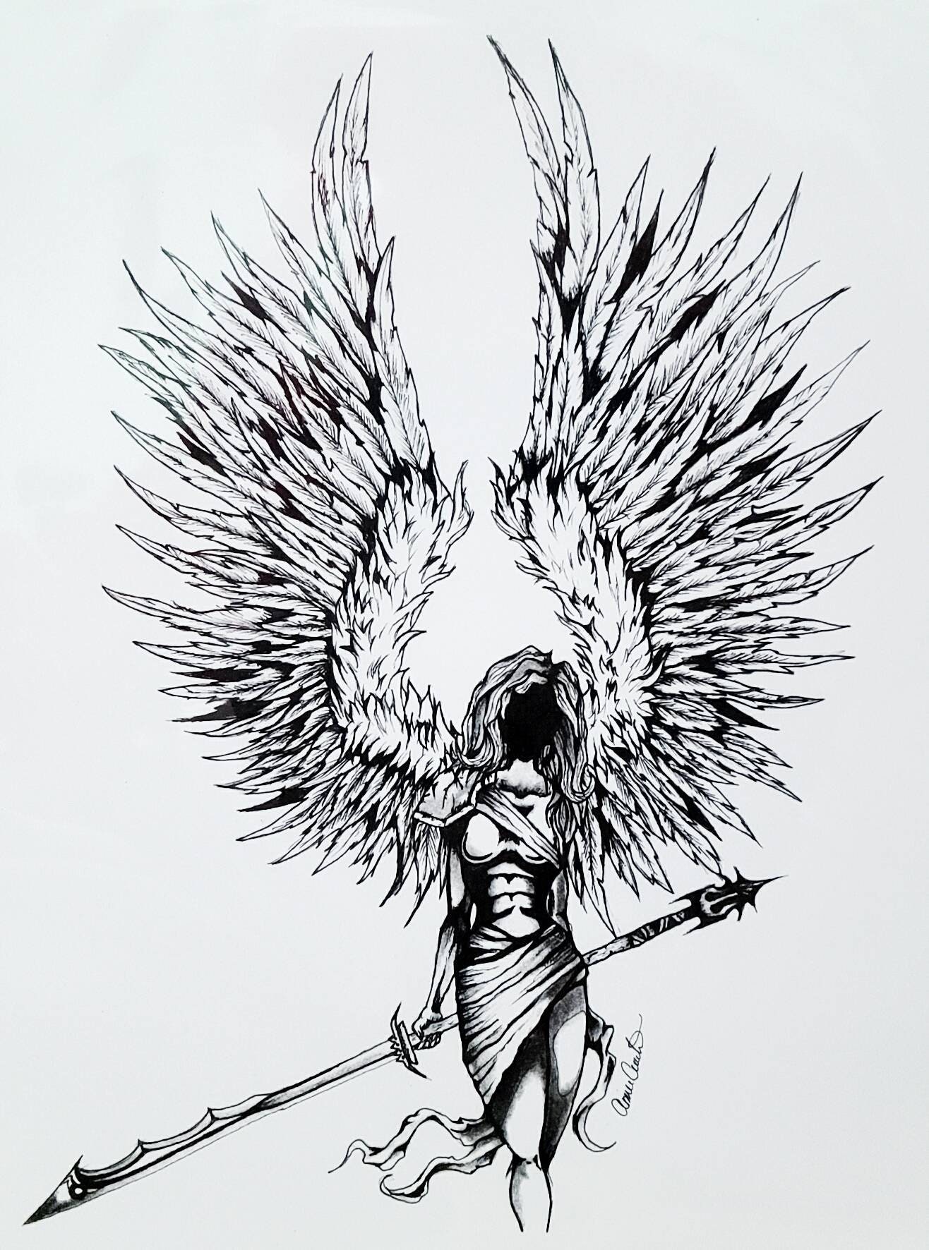Print, Valkyrie, Warrior, Woman Power, Winged Warrior, Powerful ...