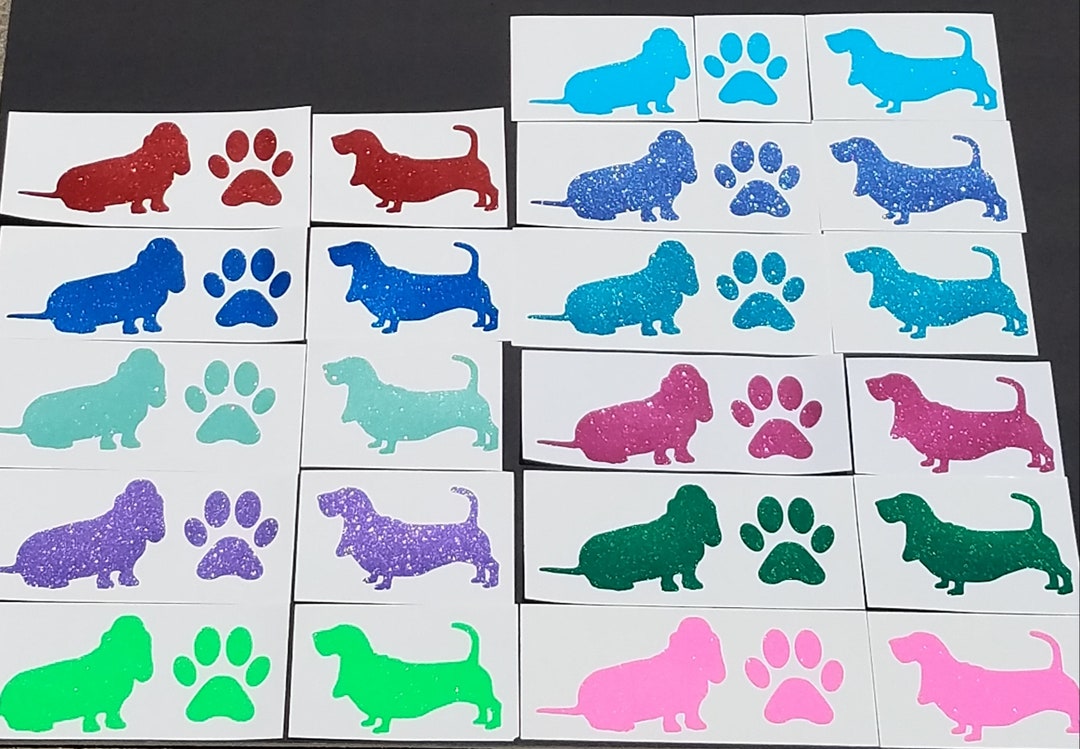Basset Hound Decals Set of 3 - Etsy