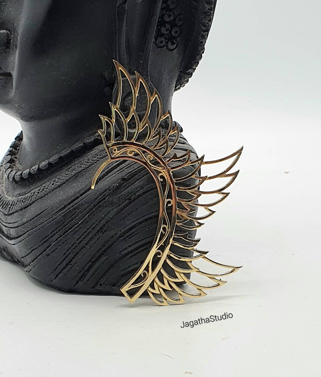 Ear Cuff Wings Ethnic Boho Flames Festival Ear Cuff Wrap Behind the Ear ...