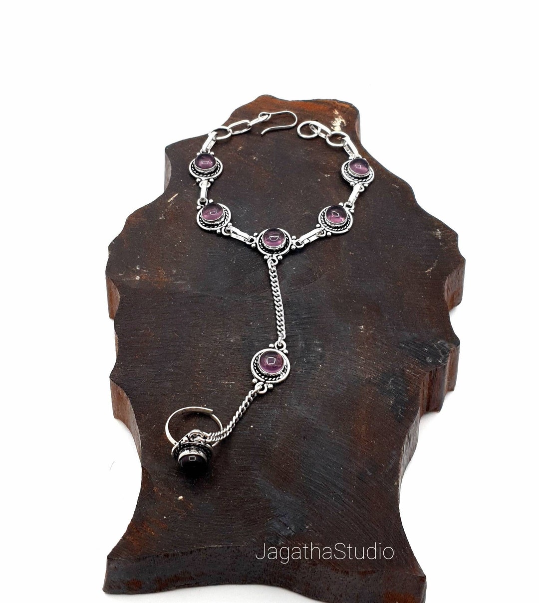 Slave Bracelet, Belly Dancer Bangle, Adjustable Ring Chain Hand Chain ...