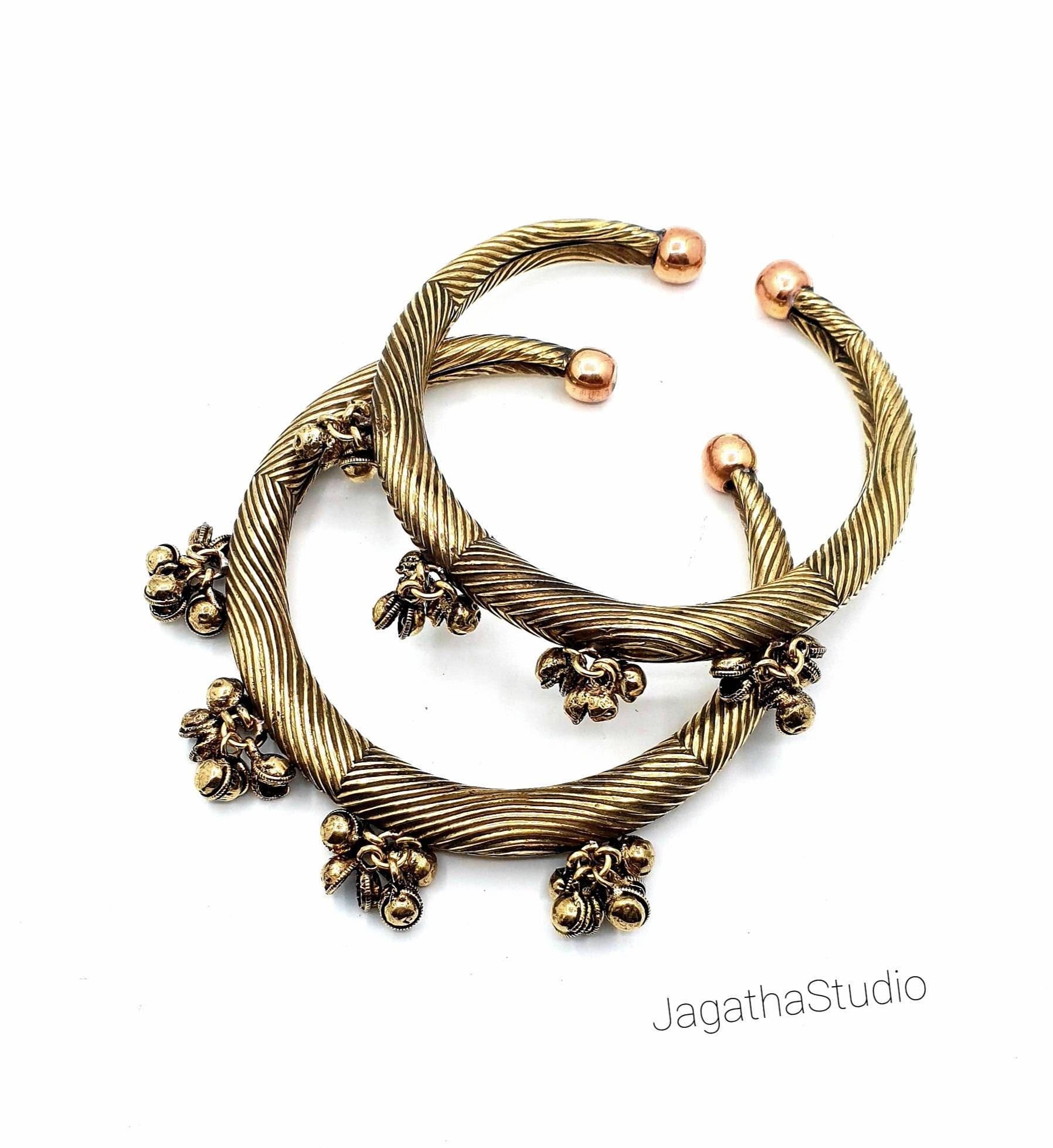 Vintage Indian Arm Cuff Bracelet Decorated Upper Arm Bangle - Etsy