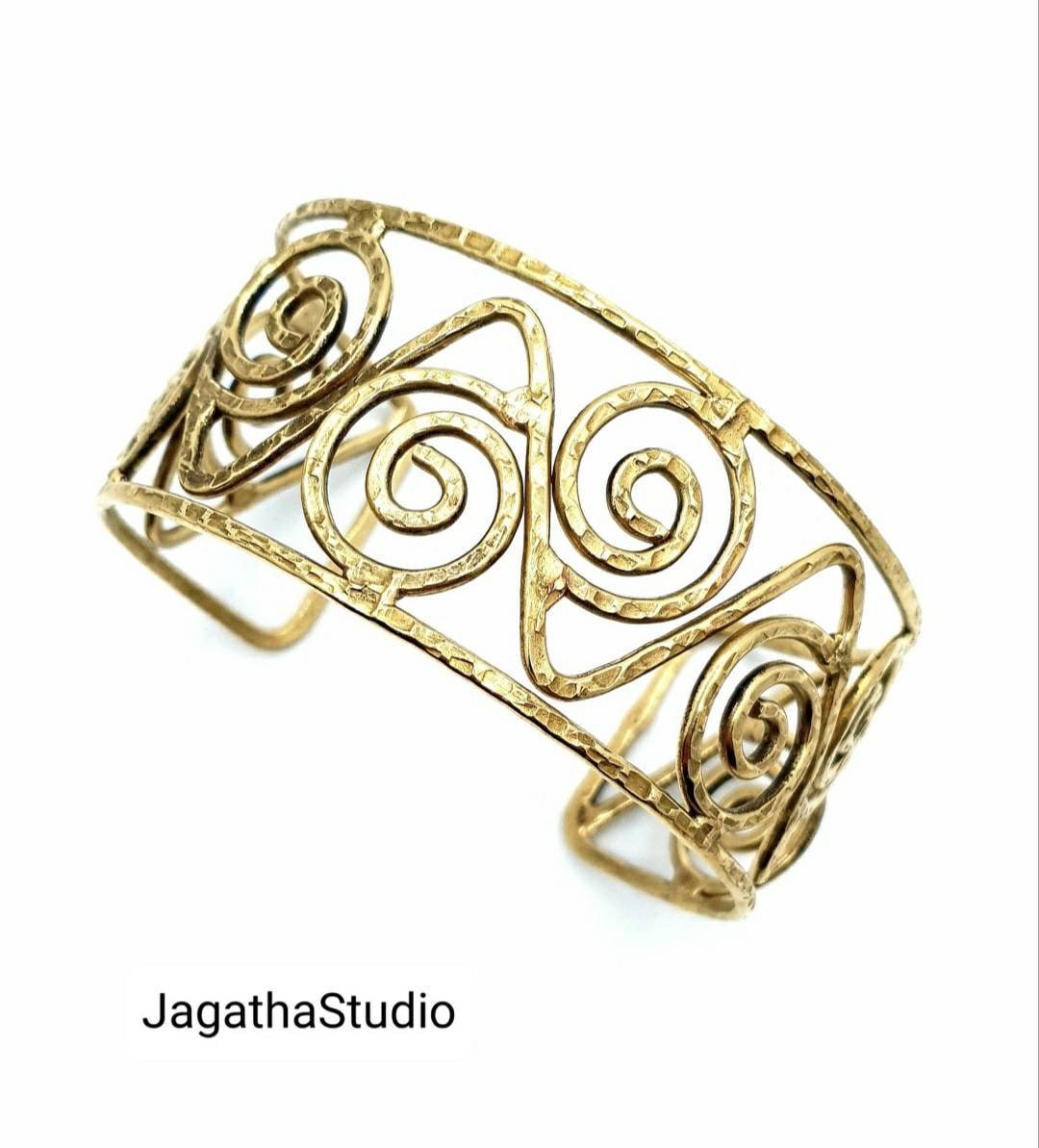 Gold Cuff Bracelet Gold Bohemian Adjustable, Ethnic Bangle Large Cuff ...