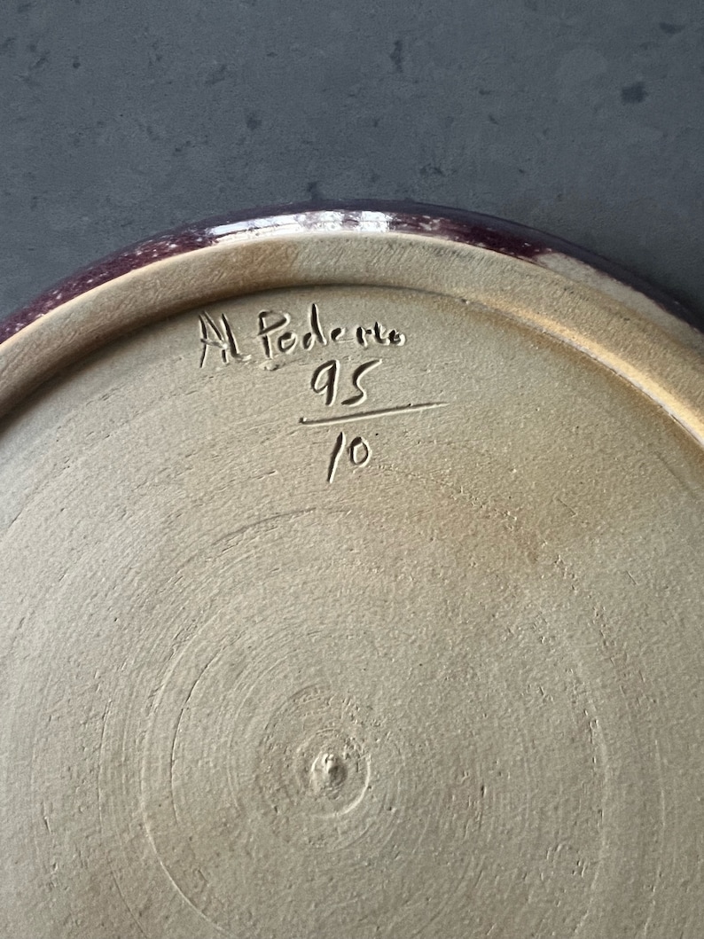 Sonoma County Al Podesto Handmade Art Pottery Serving Platter/bowl ...