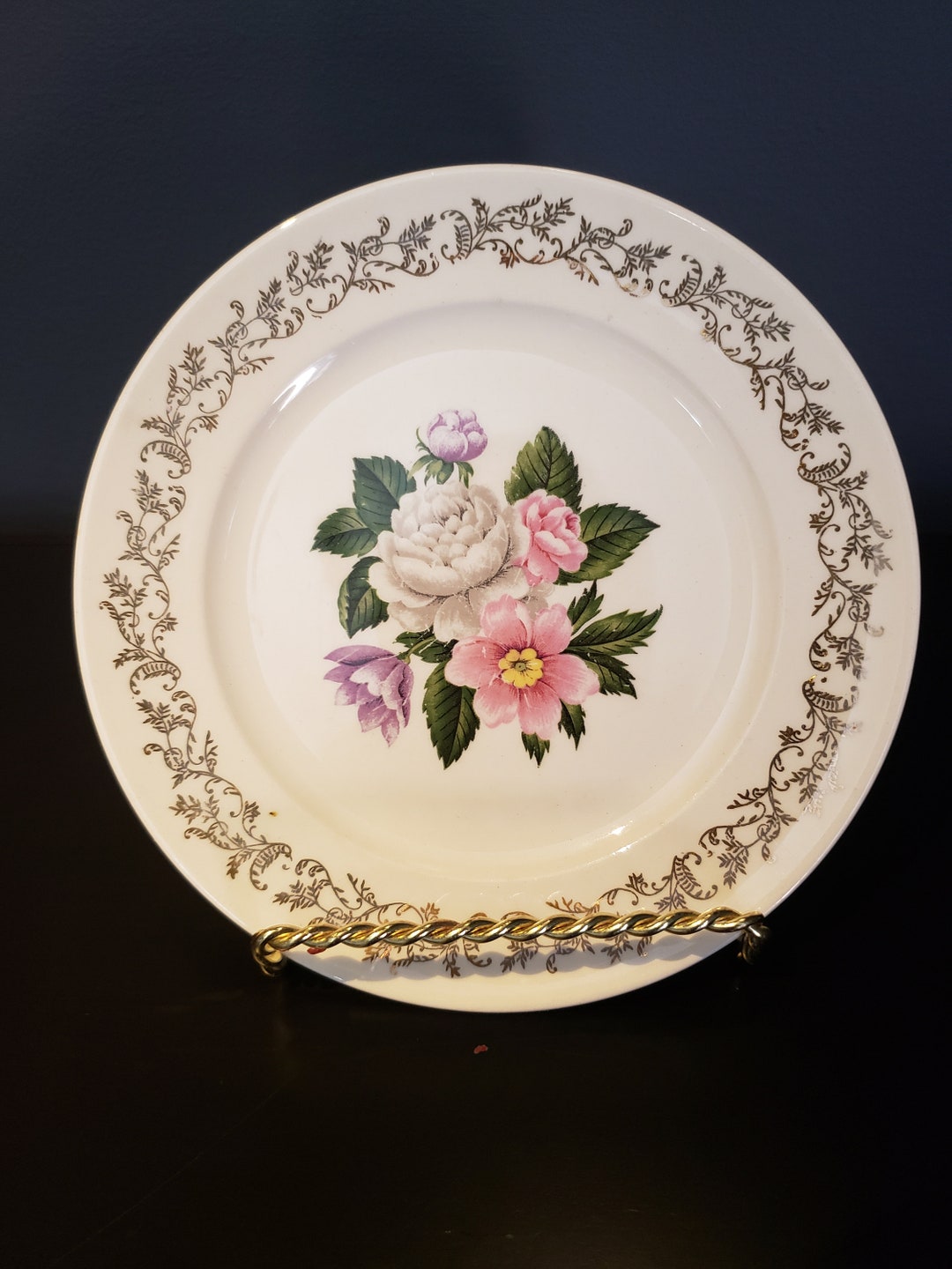 Vintage Mid Century 1940s British Empire Ware Bouquet Pattern Salad or ...