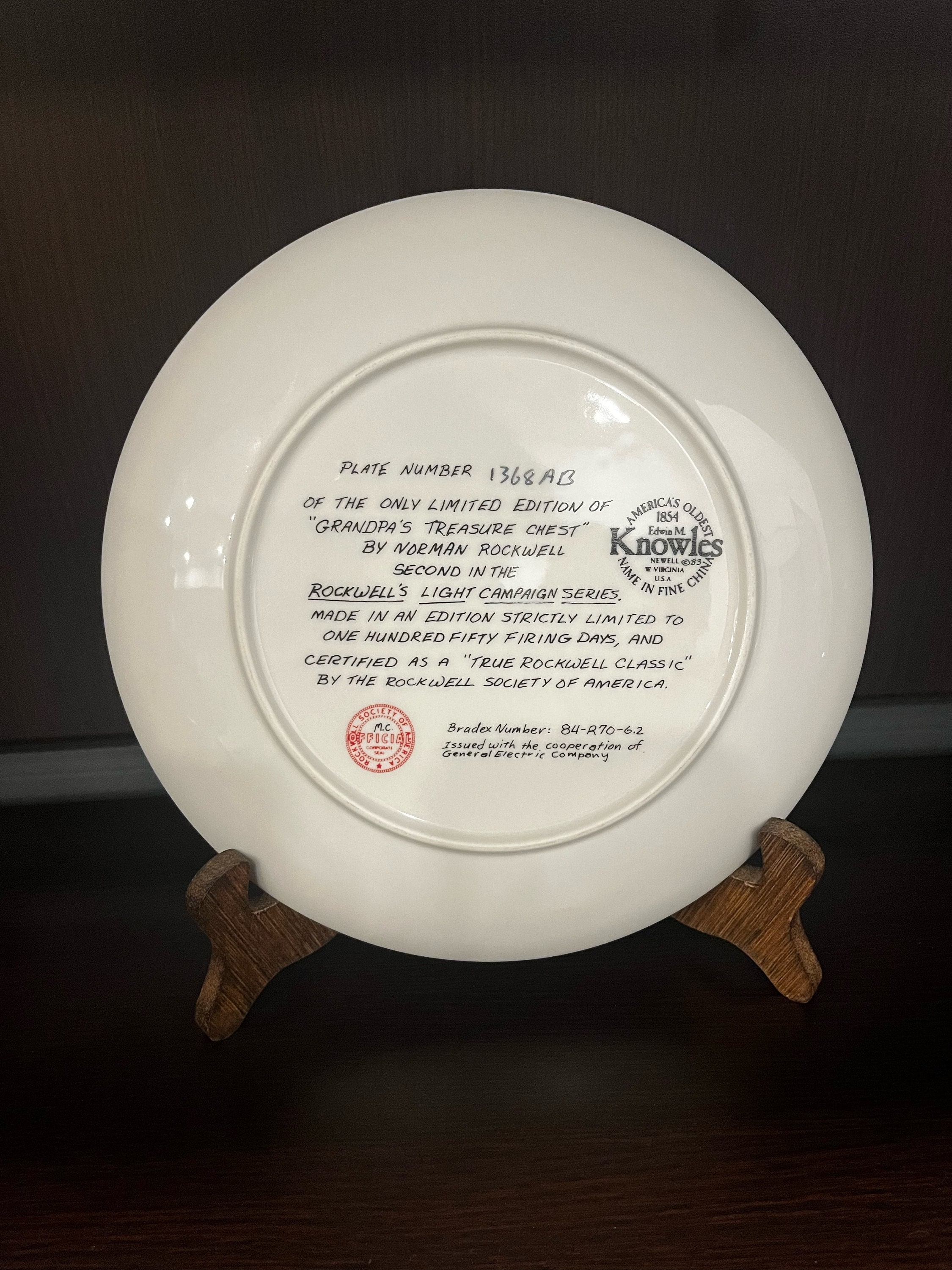 Norman Rockwell Collector Plate, Grandpa's Treasure Chest" - Etsy