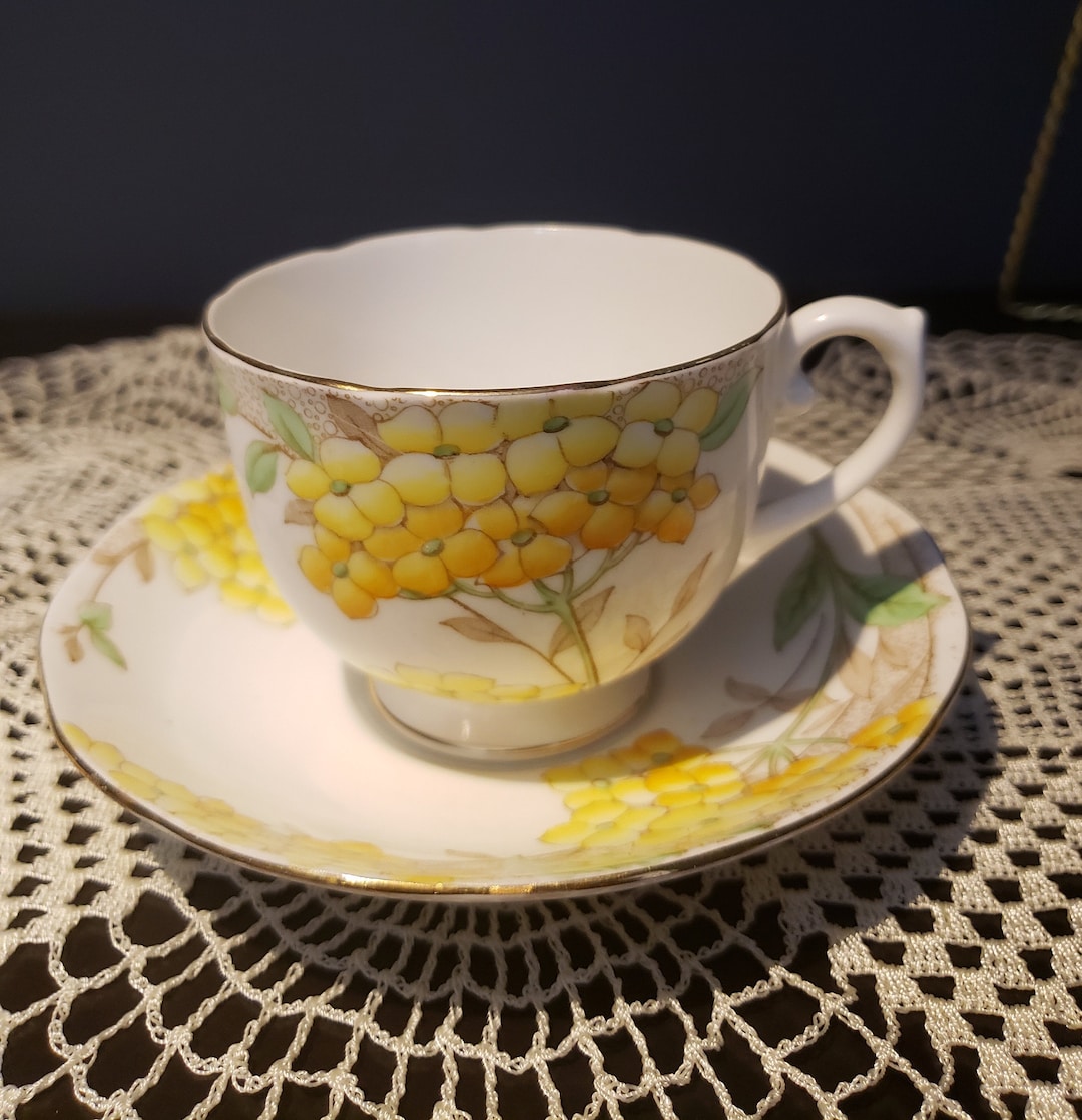 Vintage Royal York Bone China Yellow Flowers Made in England - Etsy