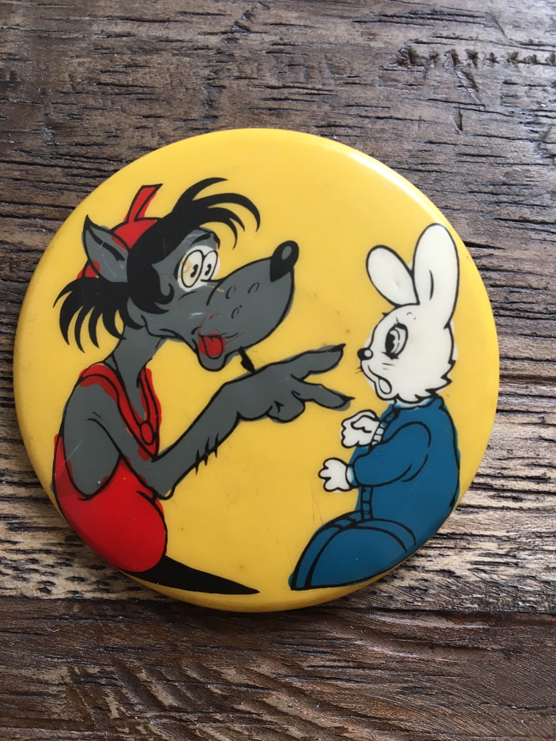 Vintage USSR Badge/pin - Wolf&rabbit- Wolf and Rabbit -fairy Tale - Nu ...