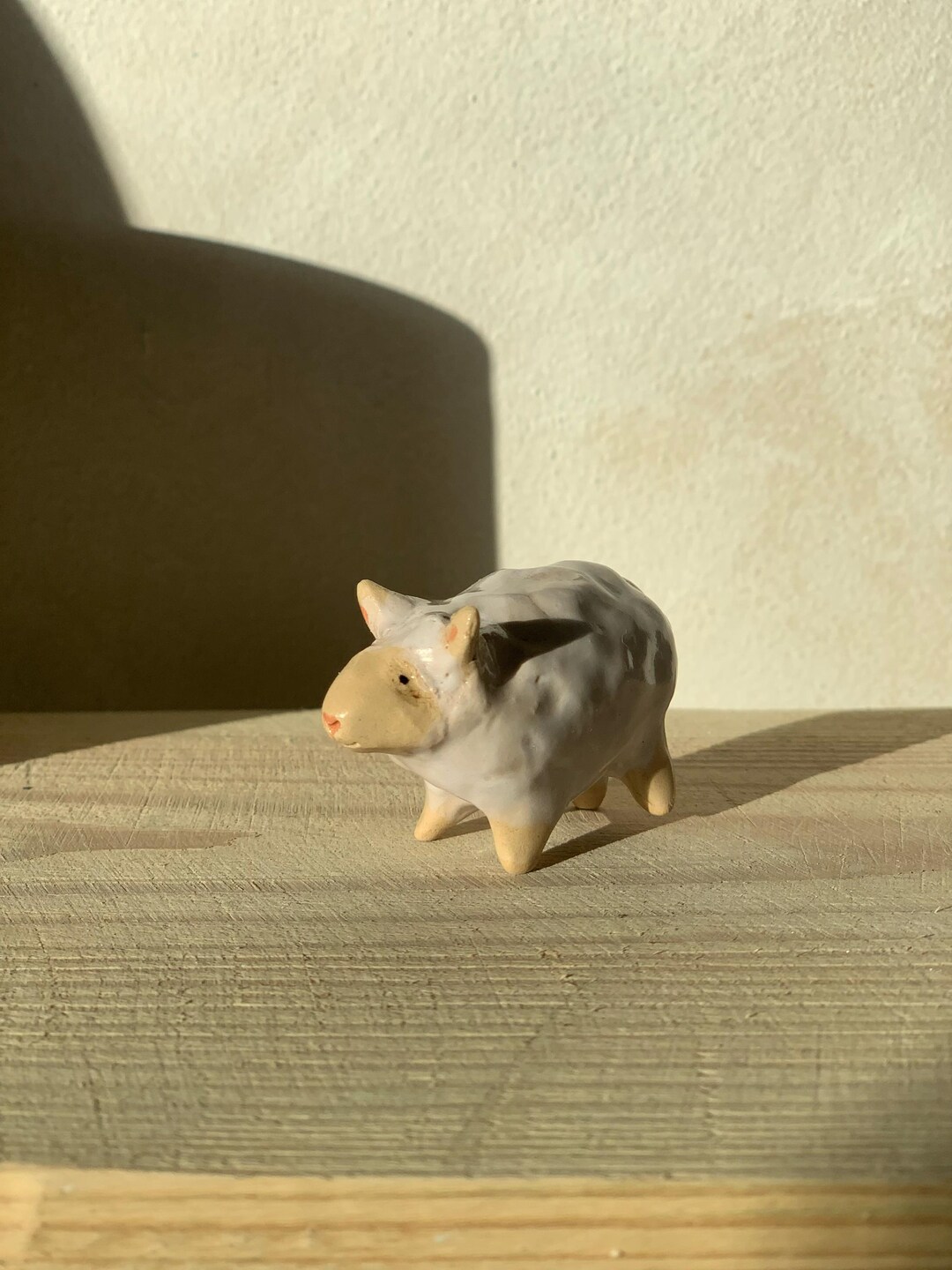 Tiny Ceramic Sheep Desk Buddy Tiny Sheep Ceramic Figurine Miniature ...