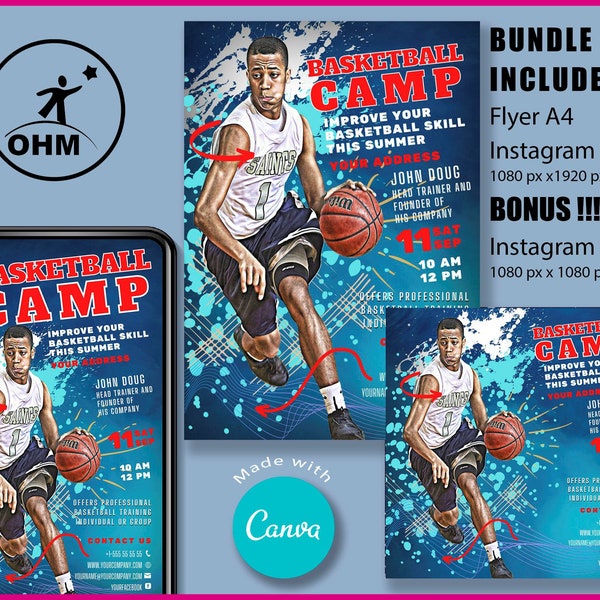 Girls Basketball Camp Flyer - Etsy