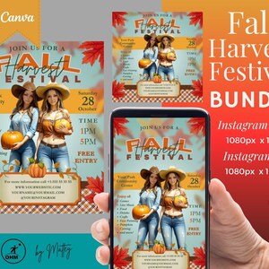 Fall Harvest Festival Flyer, Fall Event Flyer Template, Fall Fest ...