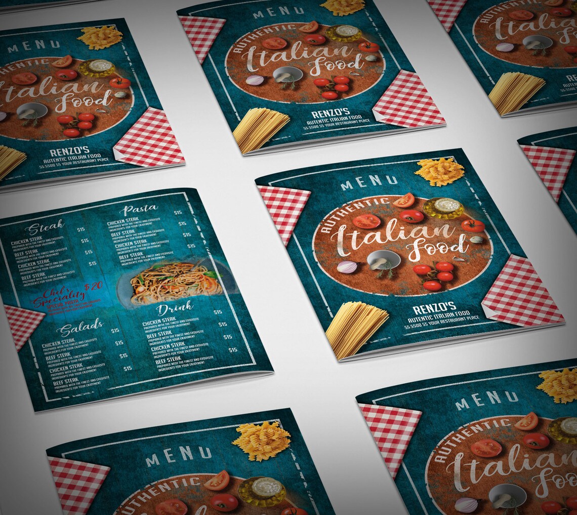 Your Menu Template for Italian Food Italian Menu template for | Etsy