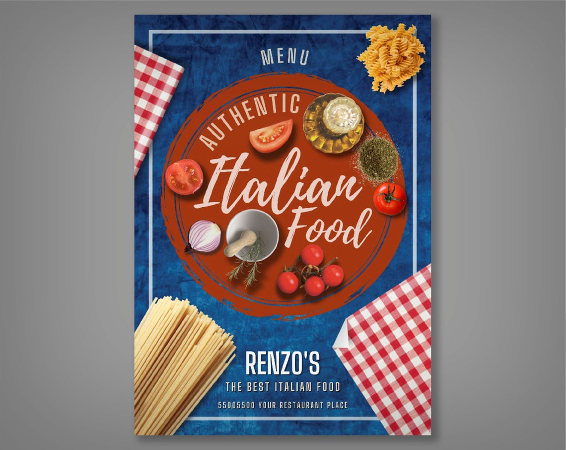 Your Menu Template for Italian Food, Italian Menu Template for ...