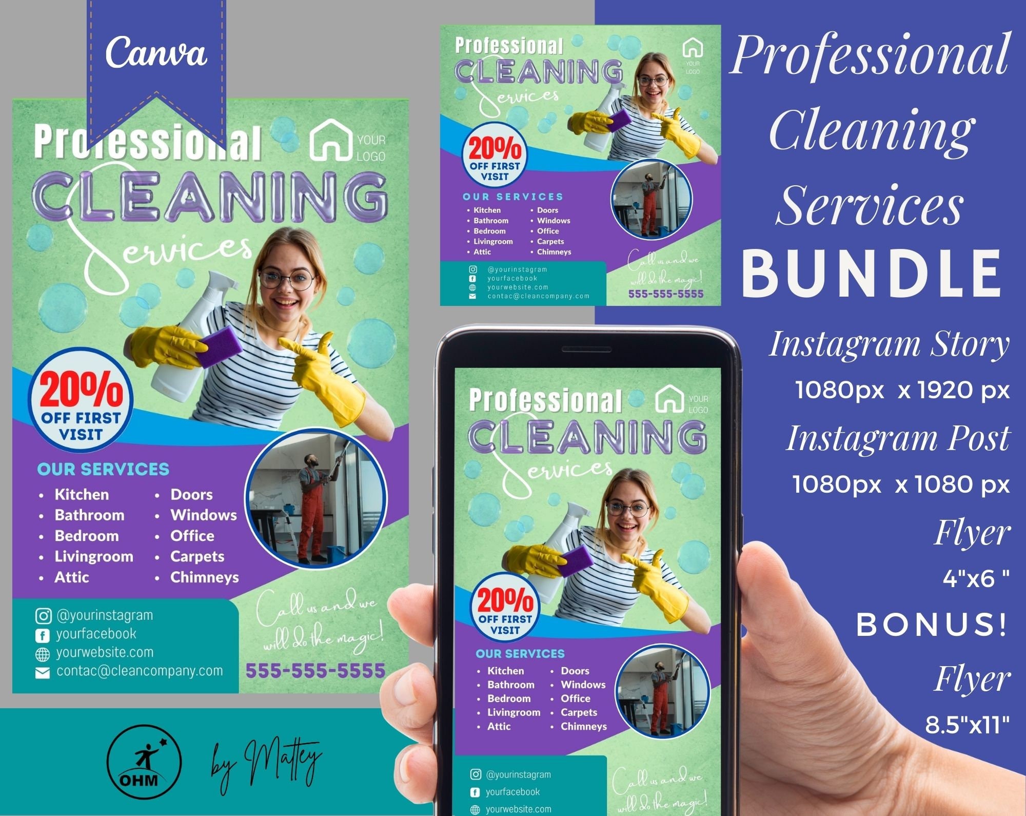 Cleaning Service Flyer DIY Sheet Cleaning Service Poster - Etsy