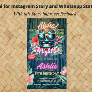 Aloha Nights Flyer, Aloha Nights Canva Flyer, Summer Pool Party ...