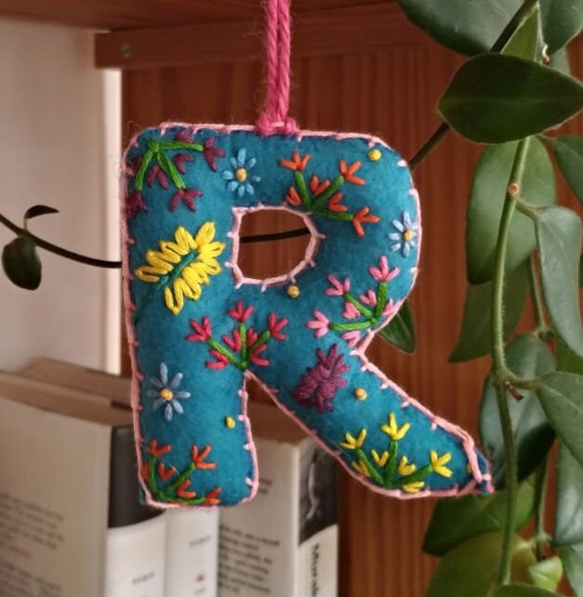 Nursery Name Letters Flower Embroidery - Etsy