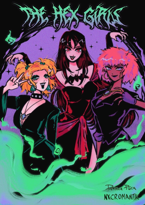 THE HEX GIRLS Glittery A4 Art Print - Etsy