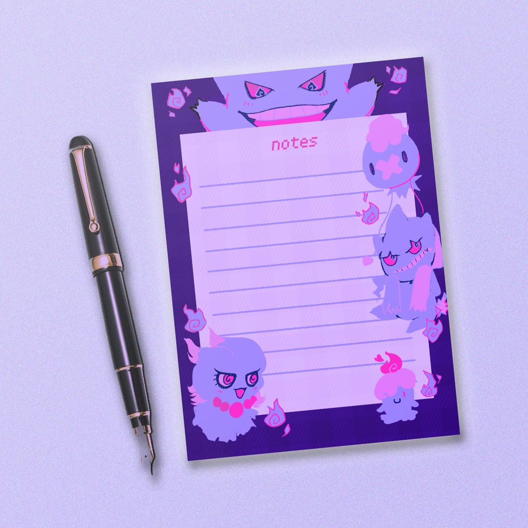 Ghost Pokémon A6 Memo Pad - Etsy