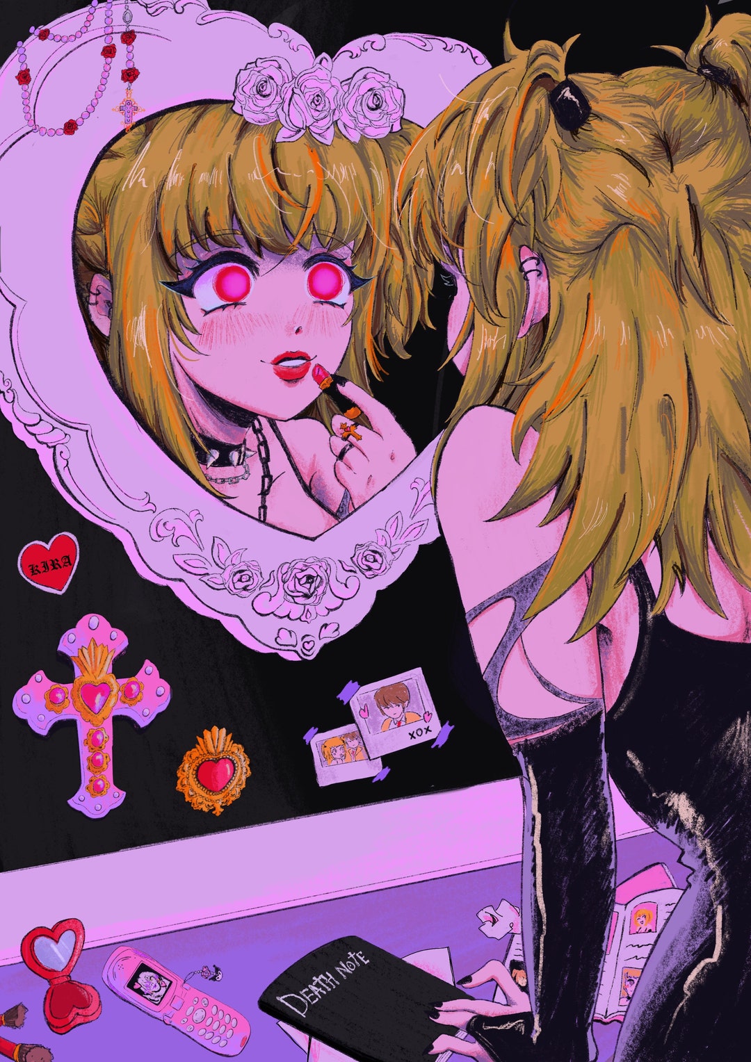 Misa Misa A4 Glitter Art Print - Etsy