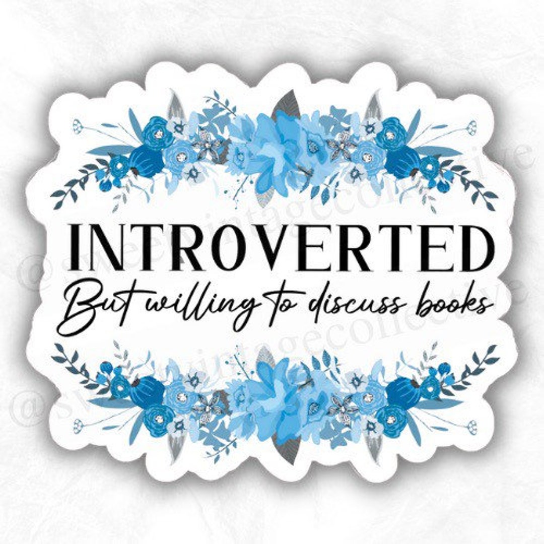 Introverted Book Sticker, Author Sticker, Writer, Typewriter, Romance ...