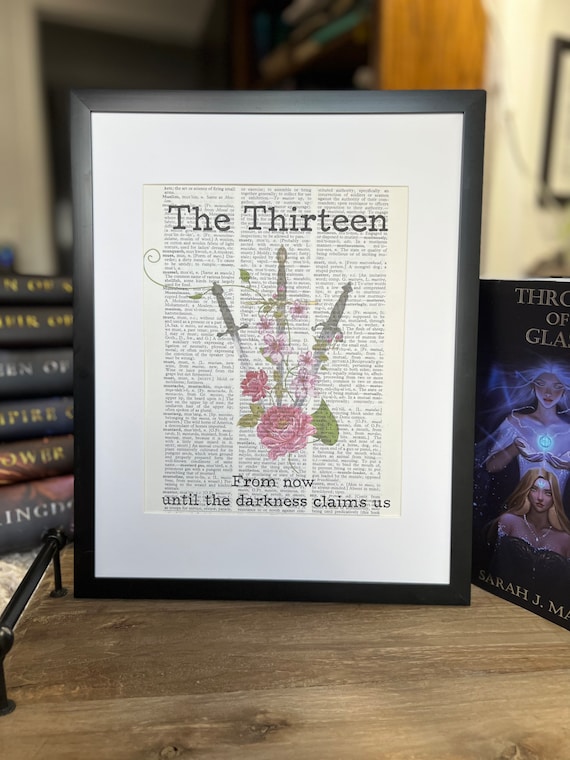 The Thirteen Throne of Glass TOG Dictionary Print Vintage - Etsy