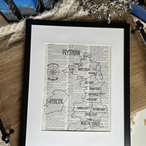 Prythian, ACOTAR, A Court of Thorns and Roses, Dictionary Print ...